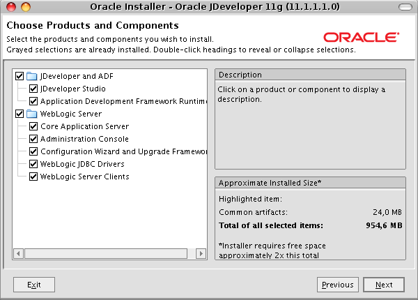 Run like Hell: Installing JDeveloper 11g: Screenshots...